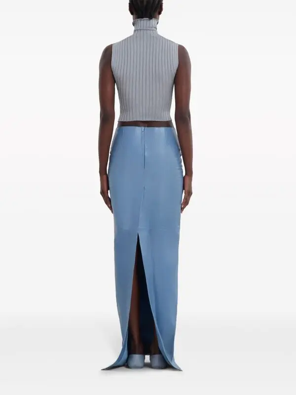 Marni Rear-slit Leather Maxi Skirt
