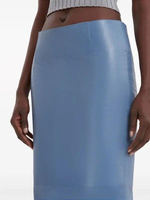 Marni Rear-slit Leather Maxi Skirt