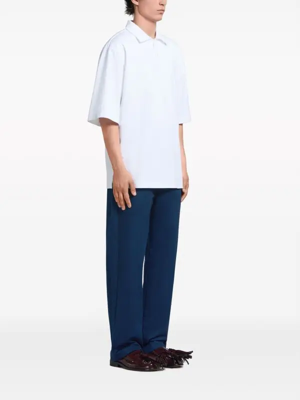 Marni Logo-patch Cotton Polo Shirt