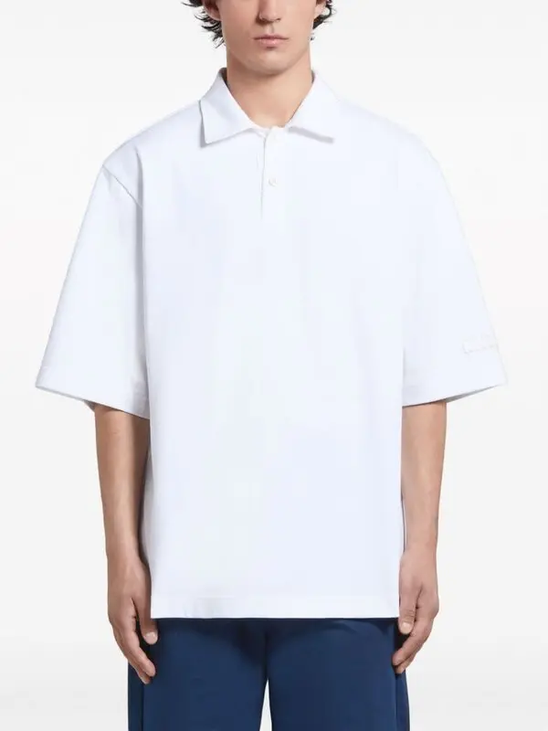Marni Logo-patch Cotton Polo Shirt