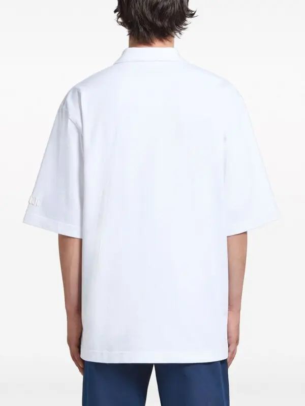 Marni Logo-patch Cotton Polo Shirt