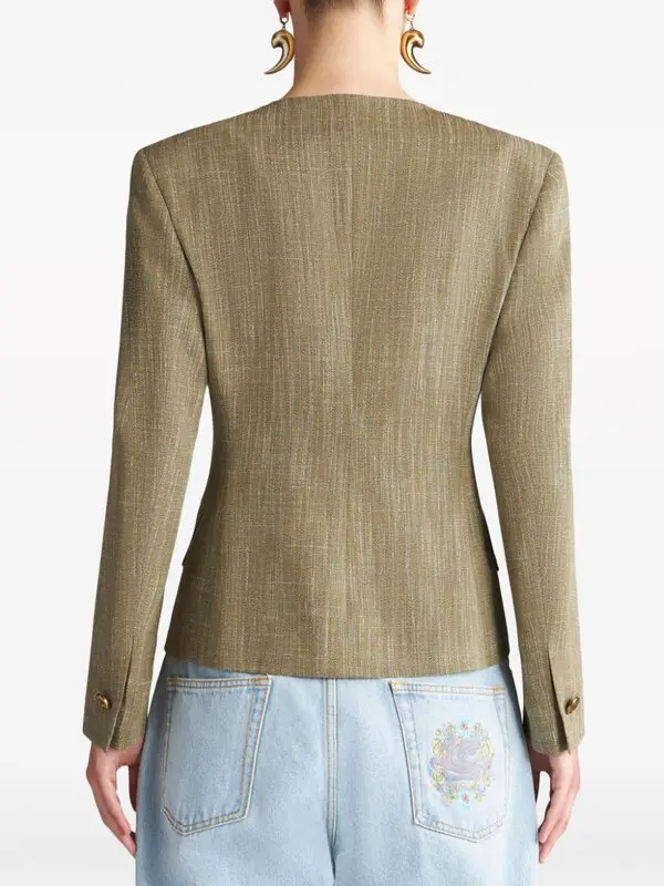 Etro Slub-effect Single-breasted Jacket