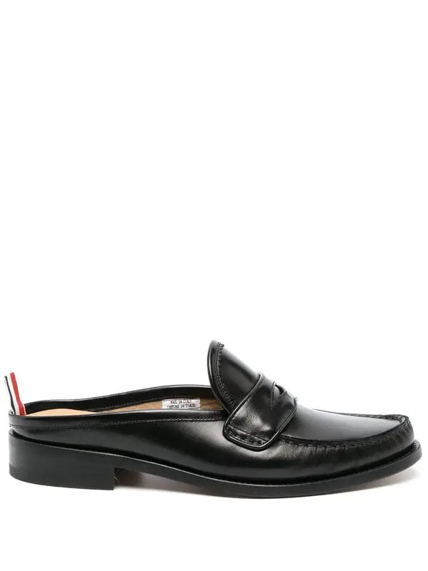 Thom Browne Calf Leather Pleated Penny Loafers