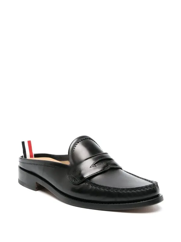 Thom Browne Calf Leather Pleated Penny Loafers