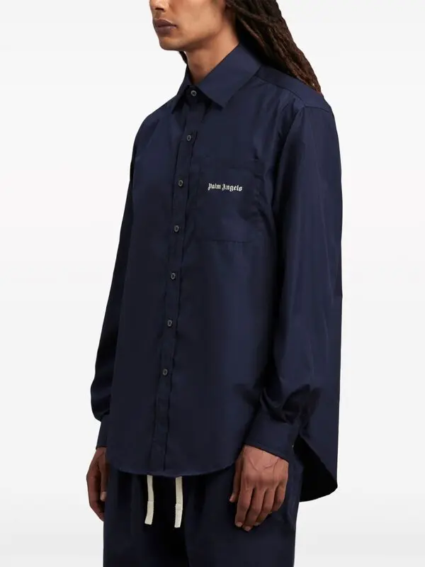 Palm Angels Logo-embroidered Cotton Shirt