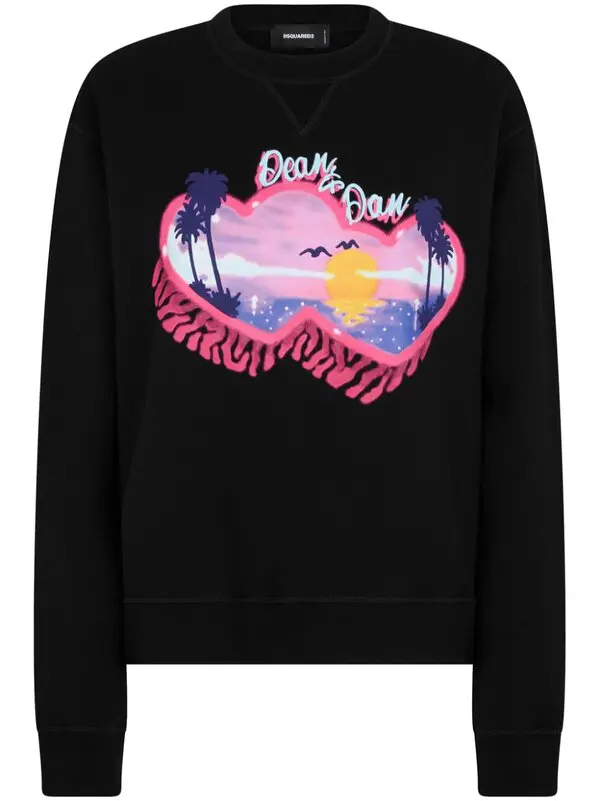 Dsquared2 Graphic-print Cotton Sweatshirt