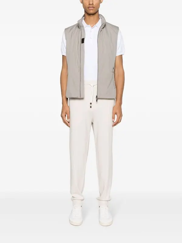 MOORER Padded Zip-up Gillet - Neutrals