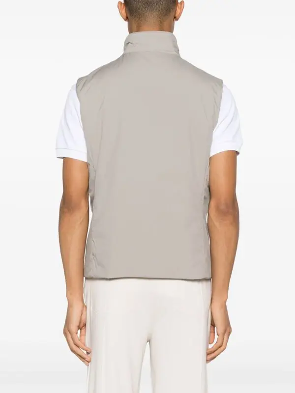 MOORER Padded Zip-up Gillet - Neutrals