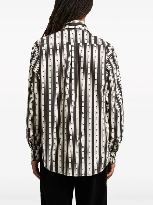Palm Angels Palm Tree Striped Shirt