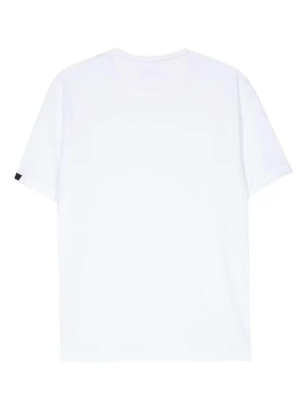 FAY Logo-patch Cotton T-shirt - White