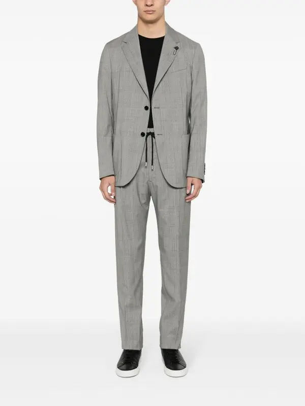 LARDINI Prince-of-wales-check Wool Suit