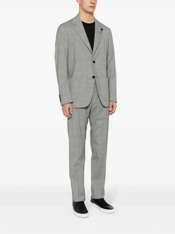 LARDINI Prince-of-wales-check Wool Suit
