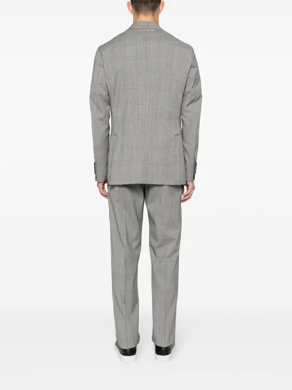LARDINI Prince-of-wales-check Wool Suit