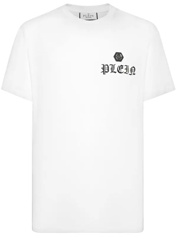 Philipp Plein Skull Crystal-embellished T-shirt - White