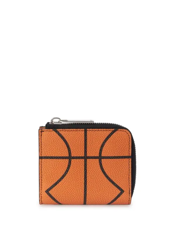 Off-White Basketball Logo-print Leather Wallet
