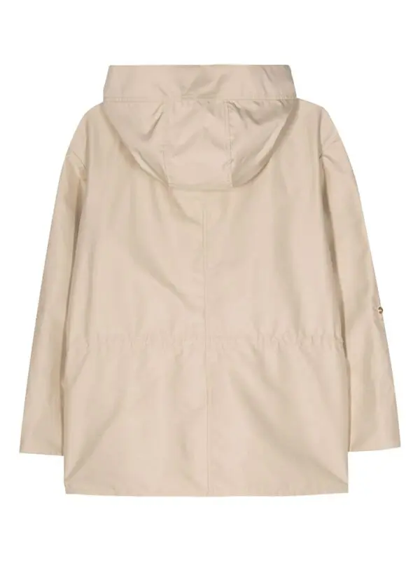 FAY Hook-detail Poplin Parka - Neutrals