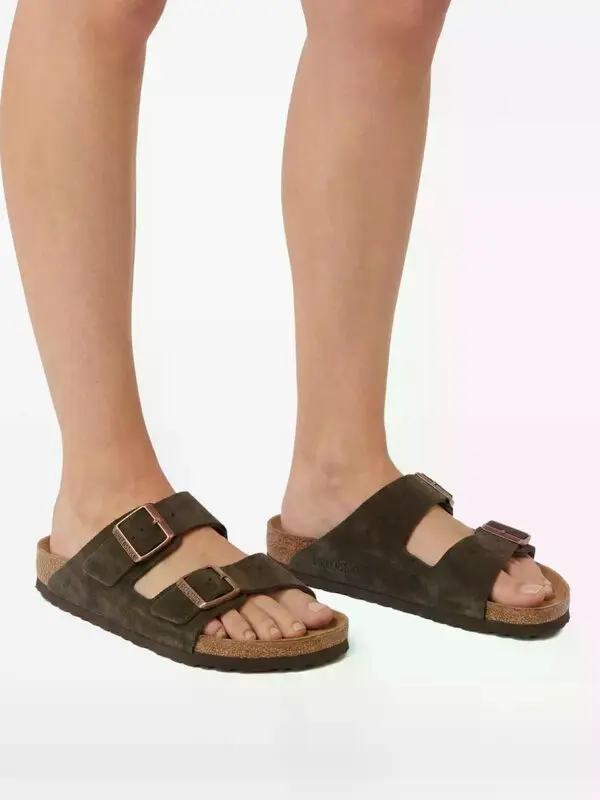BIRKENSTOCK Arizona Suede Slides - Brown