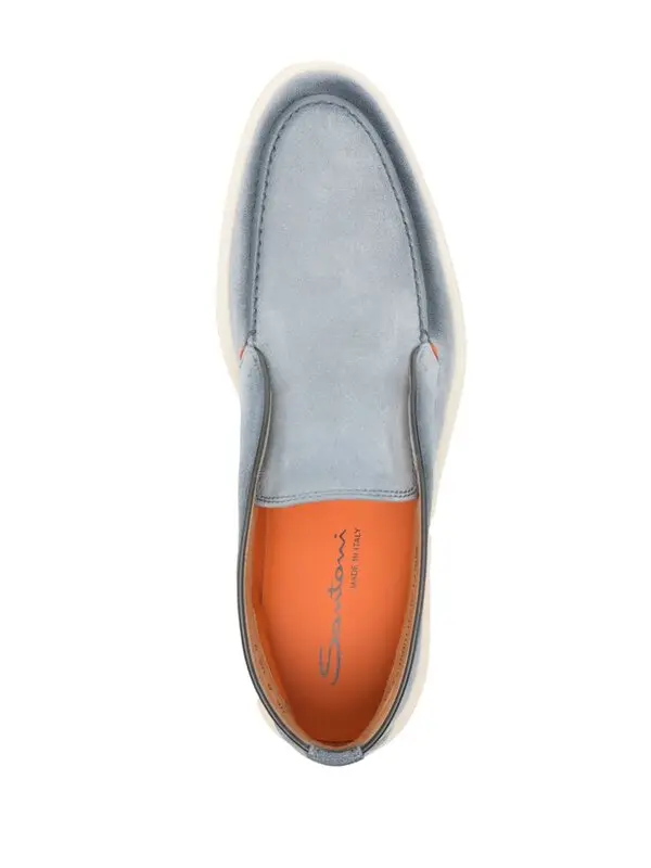 Santoni Blue and Black Gradient Boots Santoni Gradient Suede Desert Boots in Blue for Men | Lyst main image 4