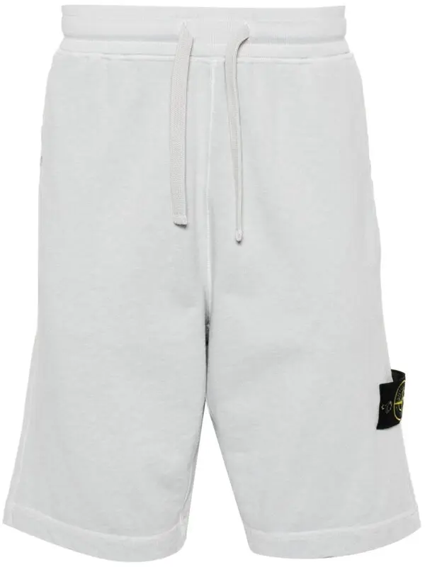 Stone Island Compass-badge Cotton Track Shorts