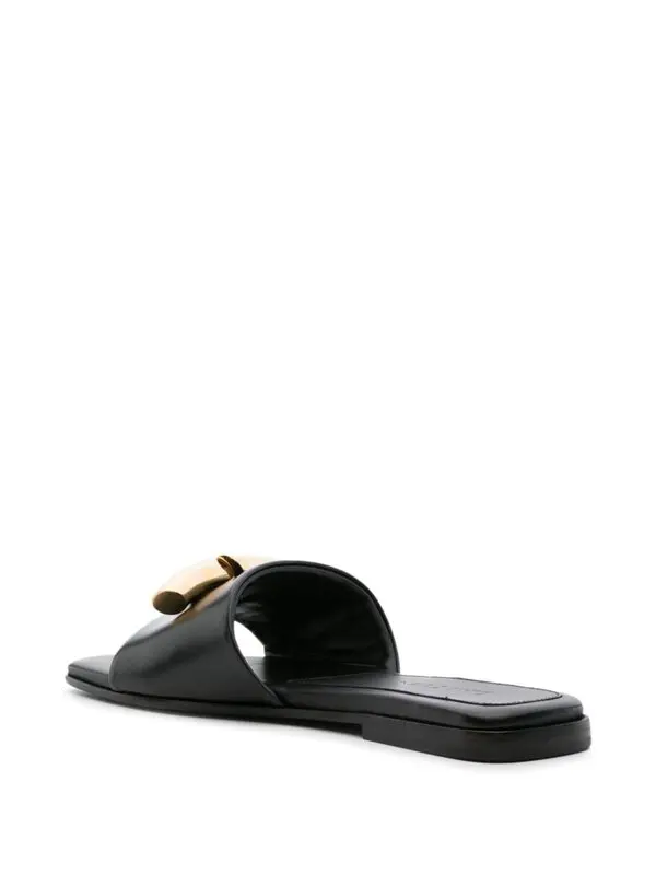 LANVIN Haute Sequence Leather Slides