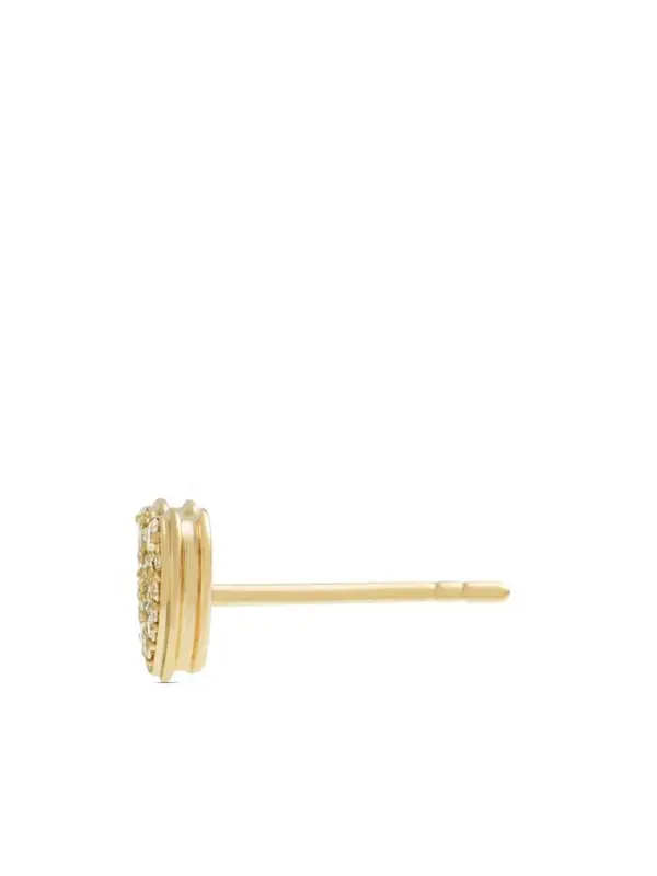 ALINKA 18kt Yellow Diamond Heart Stud Earrings