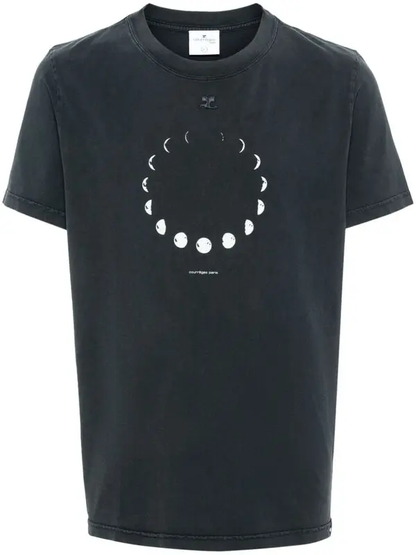 COURREGES Logo-patch Cotton T-shirt