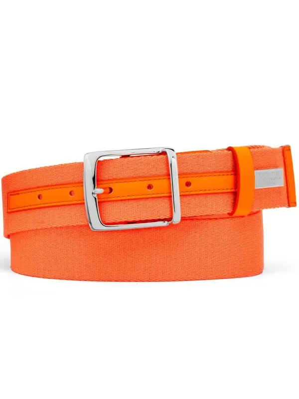 Philipp Plein Leather-trim Buckle Belt - Orange