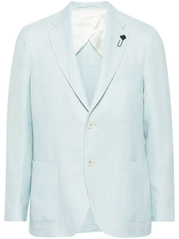 LARDINI Intertwined Linen-blend Blazer