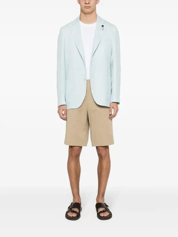 LARDINI Intertwined Linen-blend Blazer
