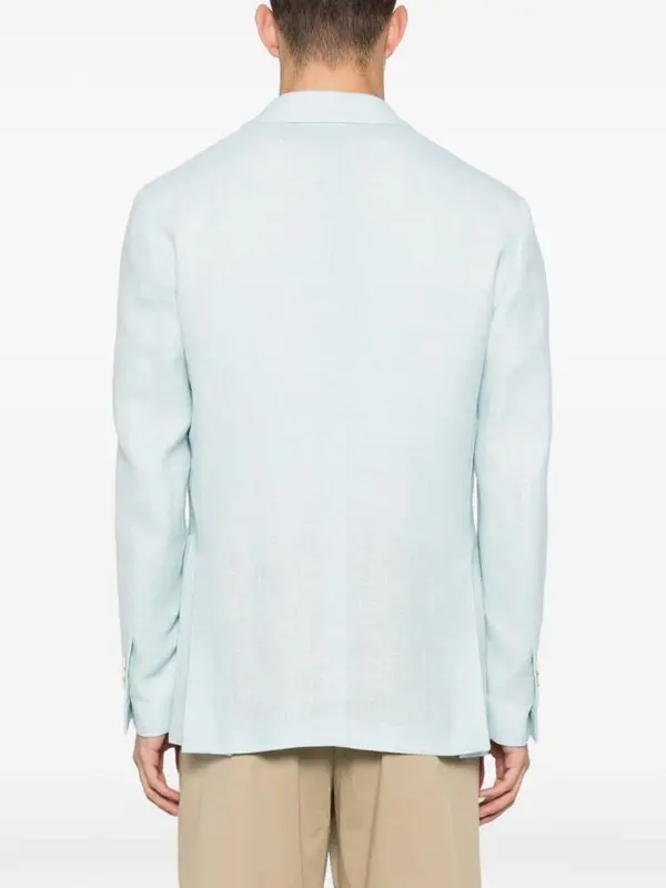 LARDINI Intertwined Linen-blend Blazer