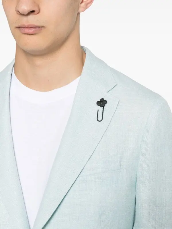 LARDINI Intertwined Linen-blend Blazer