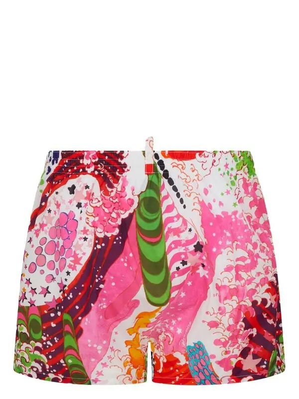 Dsquared2 Abstract-print Swim Shorts