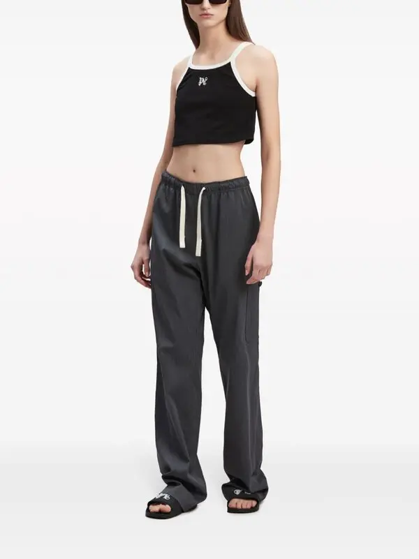 Palm Angels Monogram Wide Leg Trousers
