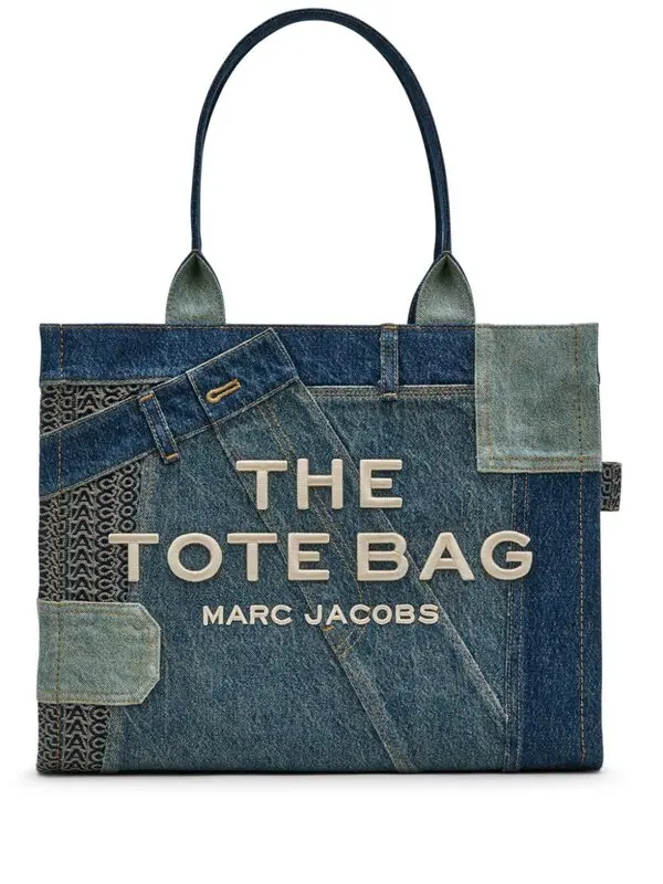 Marc Jacobs Large Deconstructed Denim Tote Bag - Blue