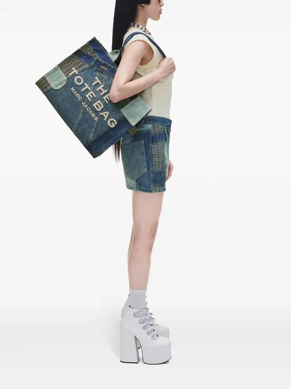 Marc Jacobs Large Deconstructed Denim Tote Bag - Blue