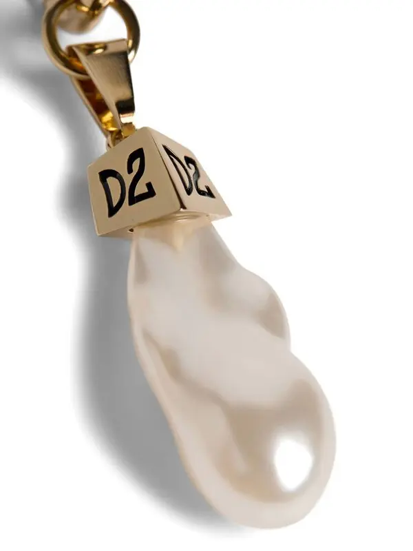 Dsquared2 Logo-engraved Pearl Drop Earring