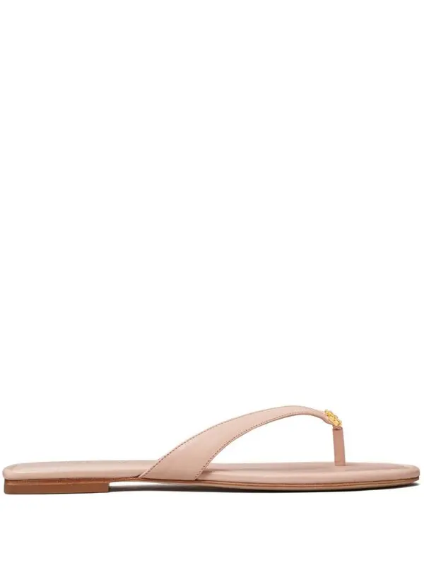 Tory Burch Leather Flip Flops - Pink