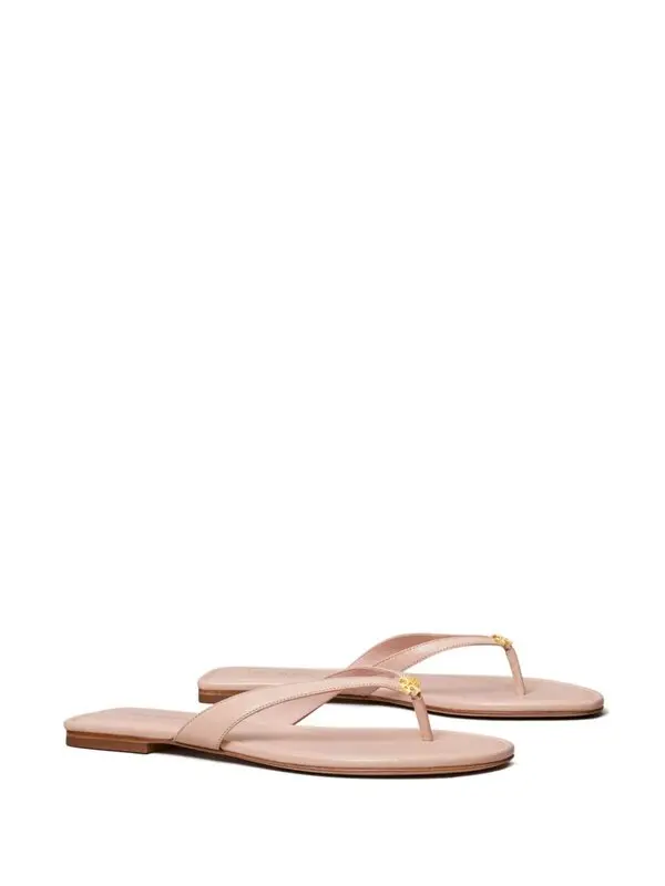 Tory Burch Leather Flip Flops - Pink