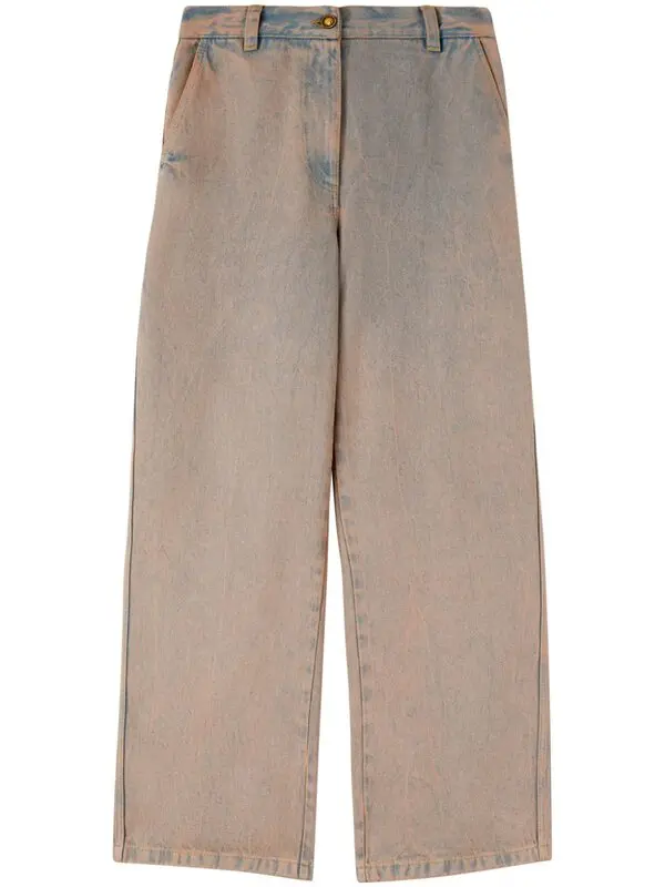 Palm Angels Overdyed Wide-leg Jeans