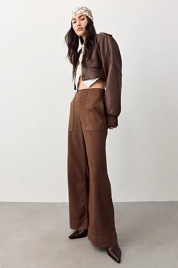 Free People We The Free Breezy Denim Pull-on Jeans - Chocolate