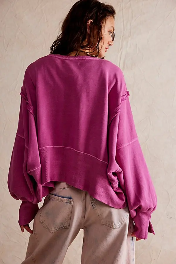 Free People We The Free Camden Cropped Sweatshirt - Island Flower
