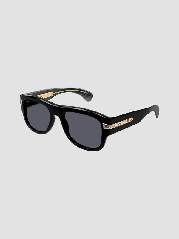 Gucci New York 30's 54mm Square Sunglasses - Black Grey