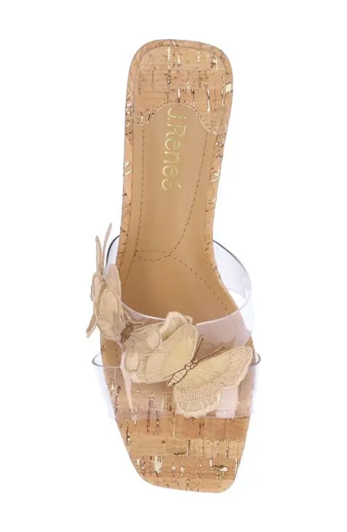 J. Reneé Cybel Slide Sandal - Clear/natural/gold