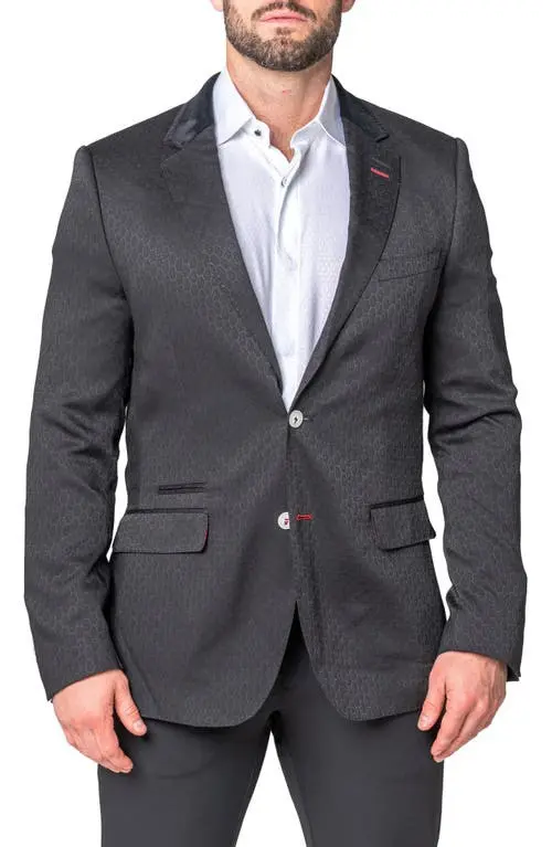 MACEOO Socrates Geometric Sport Coat - Black