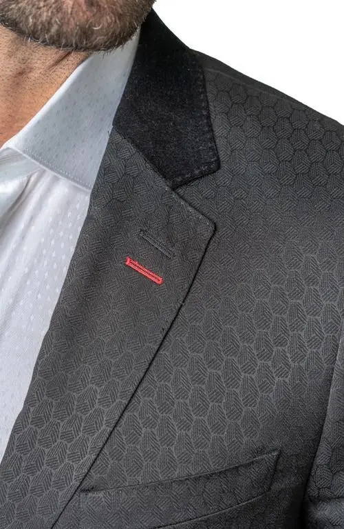 MACEOO Socrates Geometric Sport Coat - Black