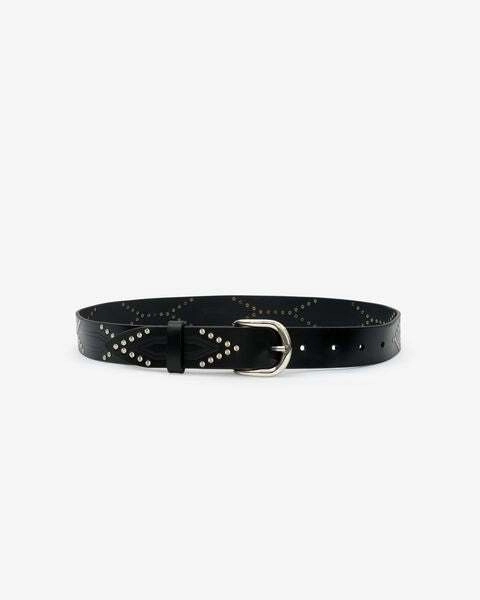 Isabel Marant Étoile Telly Leather Belt - Black/silver