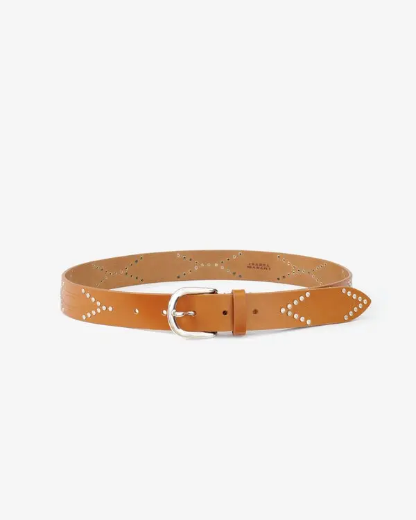 Isabel Marant Étoile Telly Leather Belt With Silver Studs