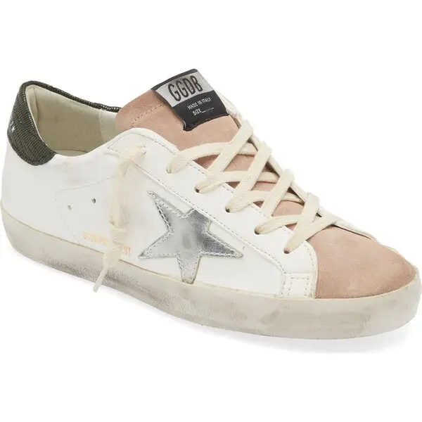 GOLDEN GOOSE Super-star Low Top Sneaker - White/ Silver
