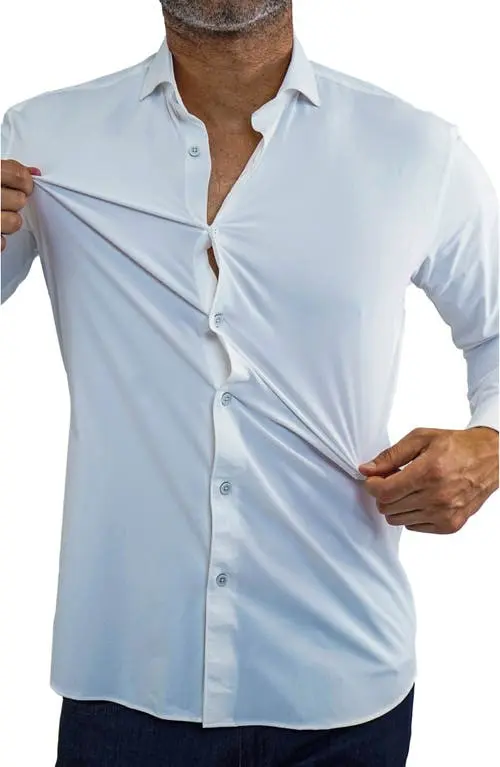 MACEOO Einstein Contemporary Fit Stretch Button-up Shirt