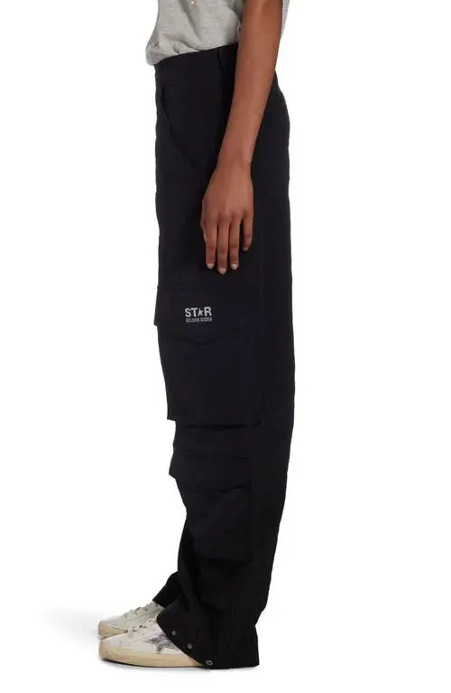 GOLDEN GOOSE Star Nylon Cargo Pants - Black